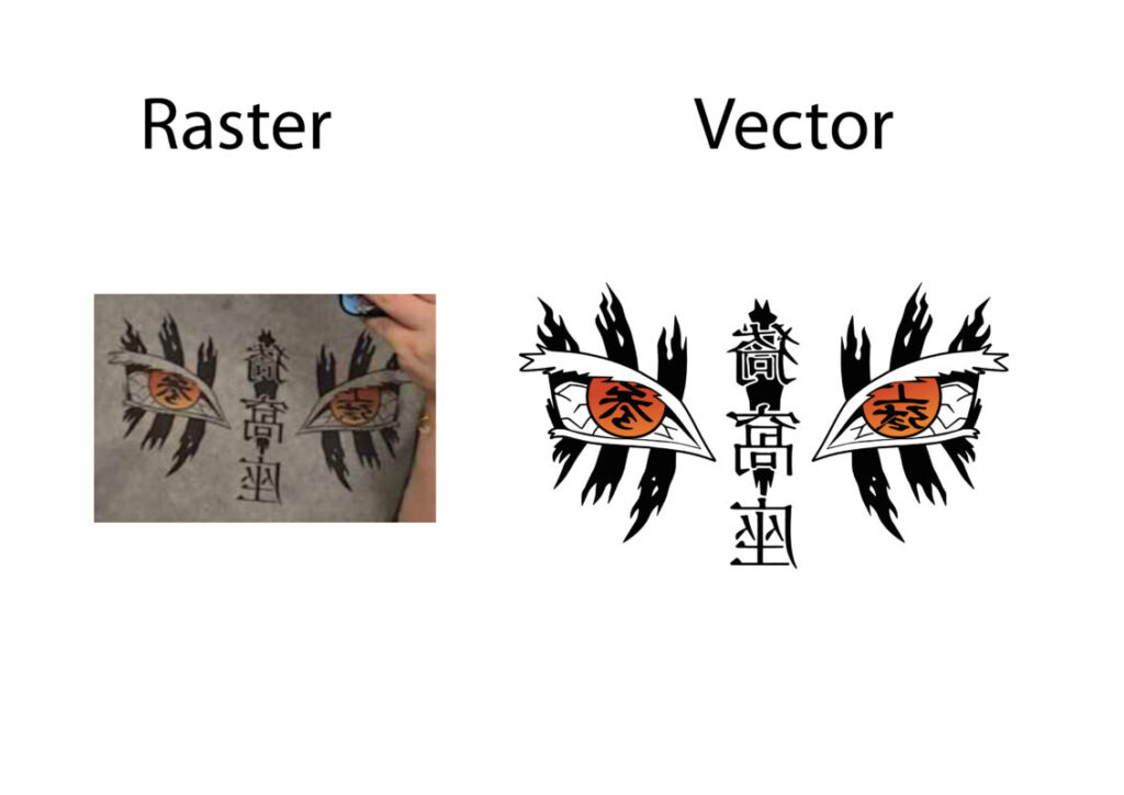 Vector designs 5th Gear Luffy and Demon slayer file with the eyes